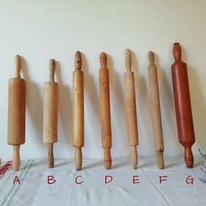 Vintage Wooden Rolling Pins - Rustic Primitive Kitchen Utensils - Food ...