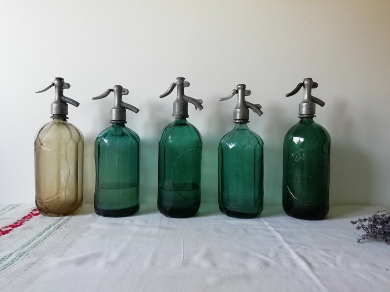 Antique Soda Seltzer Siphon Bottles From Transylvania in Blue - Etsy