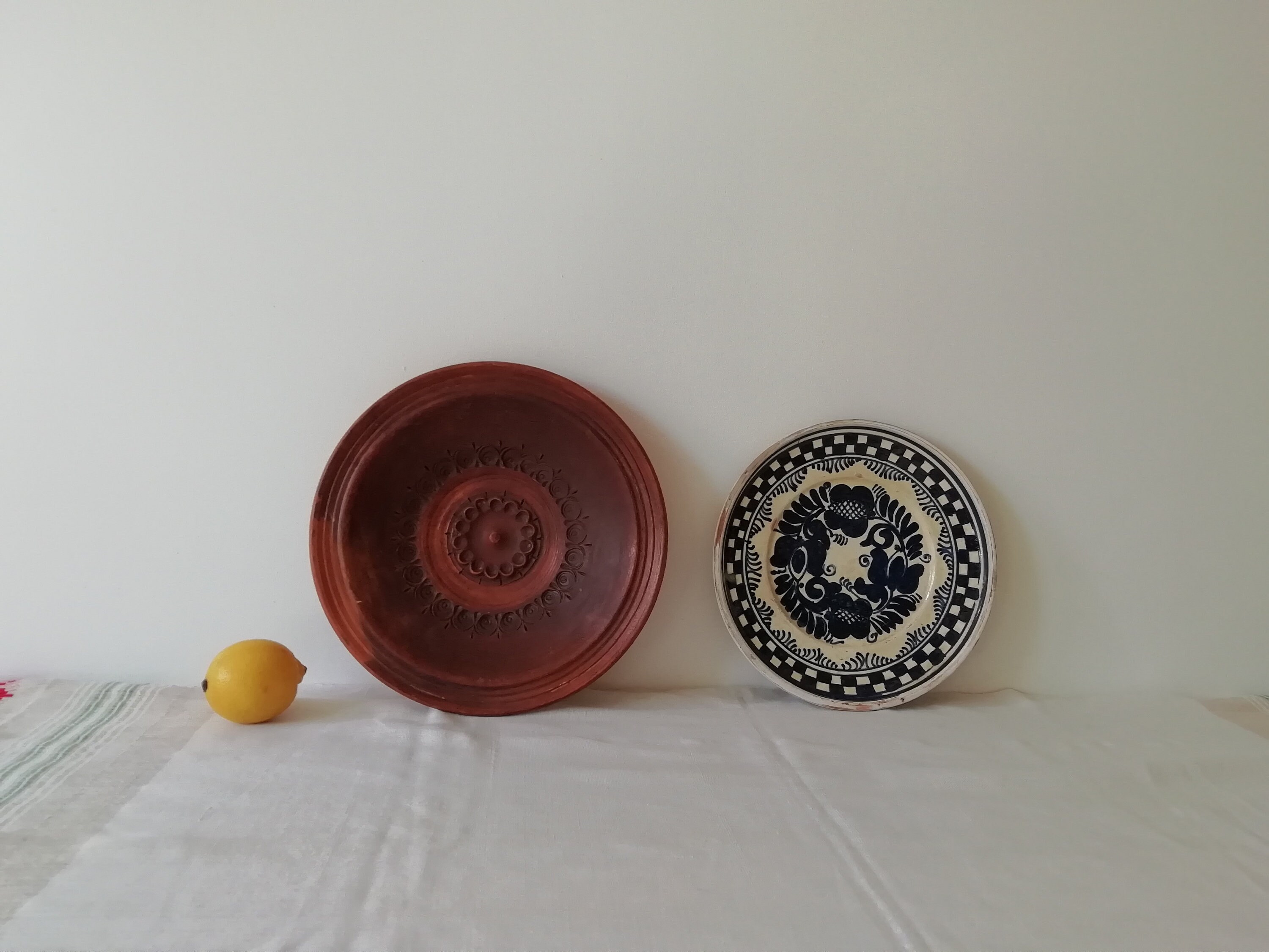 Traditional Romanian Hand Made Clay Plates Wall Hanging Decor - Etsy