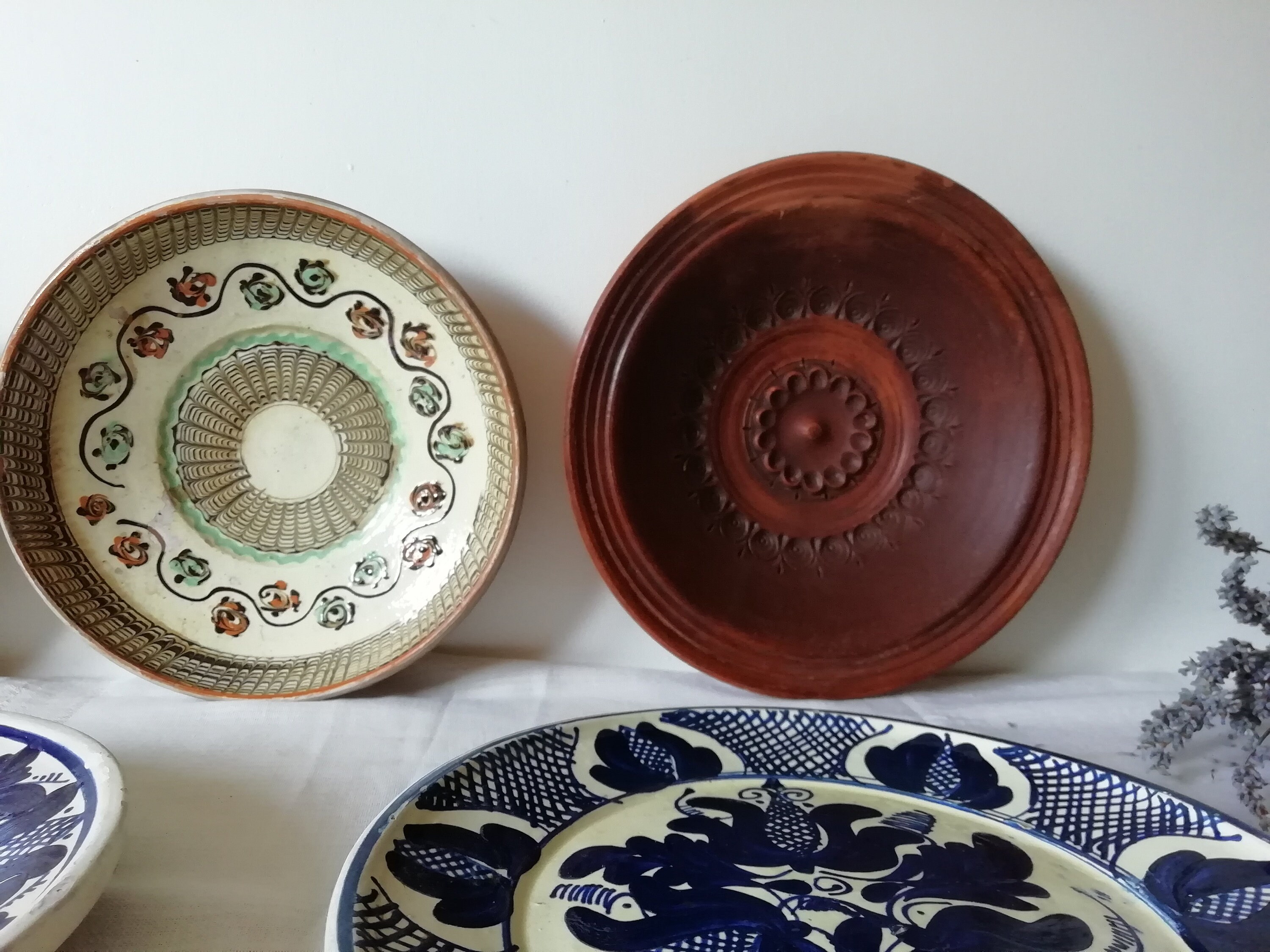 Traditional Romanian Hand Made Clay Plates Wall Hanging Decor, Folk ...