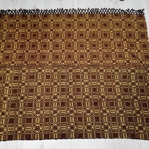 Vintage Romanian Bed Cover - Antique Wool Carpet - Rustic Bedspread ...