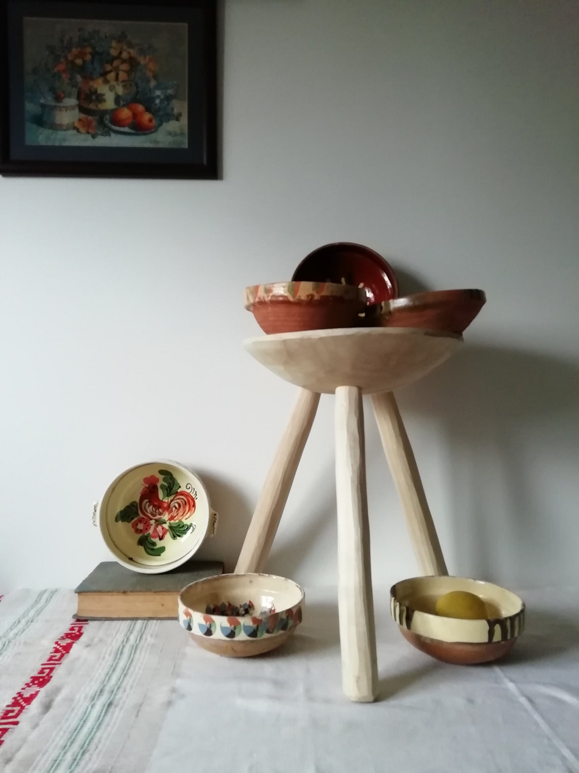 Vintage Clay Bowls Antique Primitive Handmade Ceramic Plate - Etsy