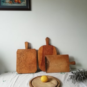 Antique Wooden Rustic Chopping Board, Vintage Round-oval-rectangular ...