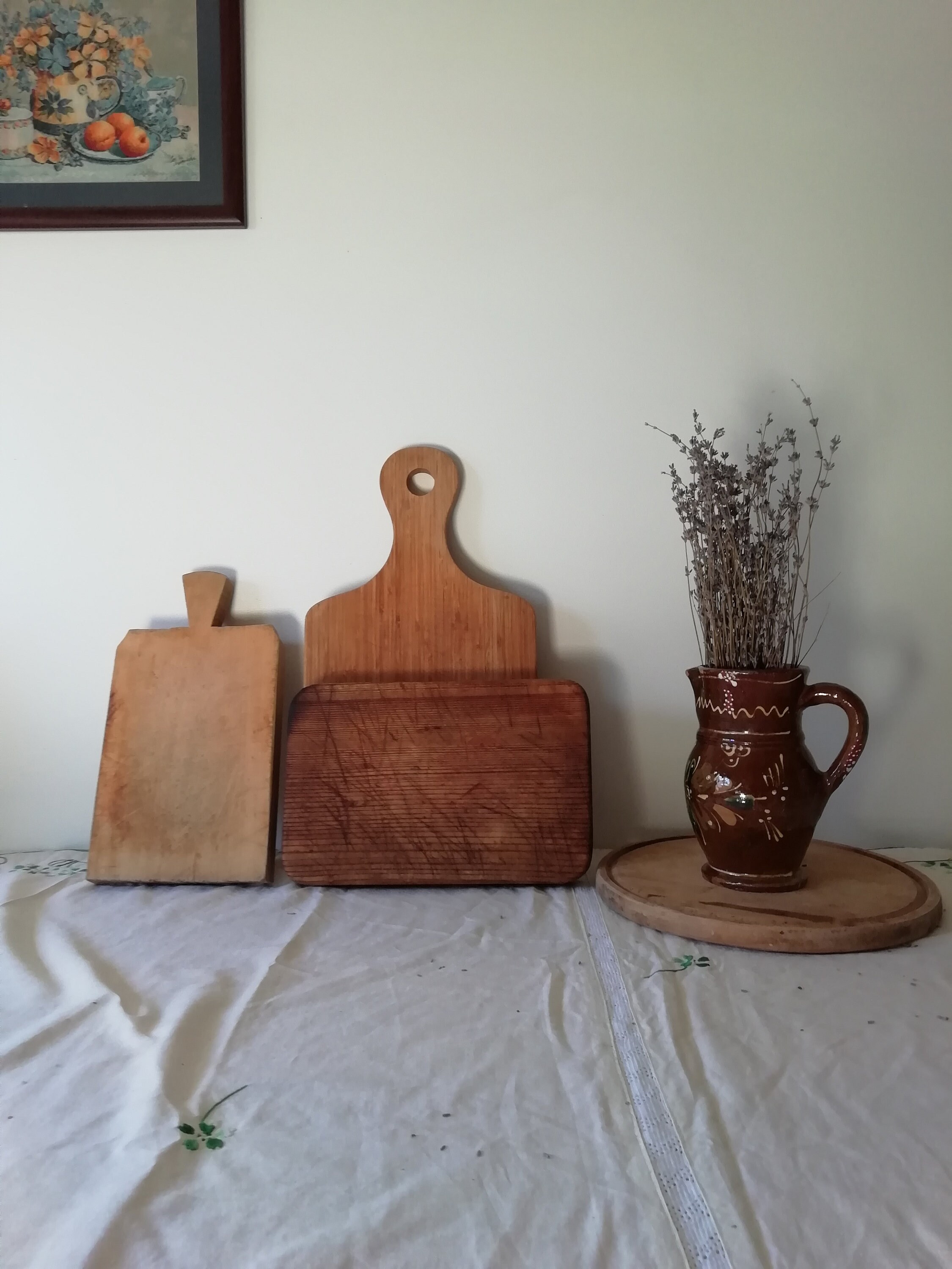 Old Round Cutting Board, Wooden Rectangle Chopping Board, Rustic ...