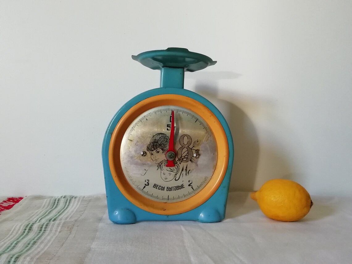 Antique Light Blue Kitchen Scale Vintage Family Scale - Etsy