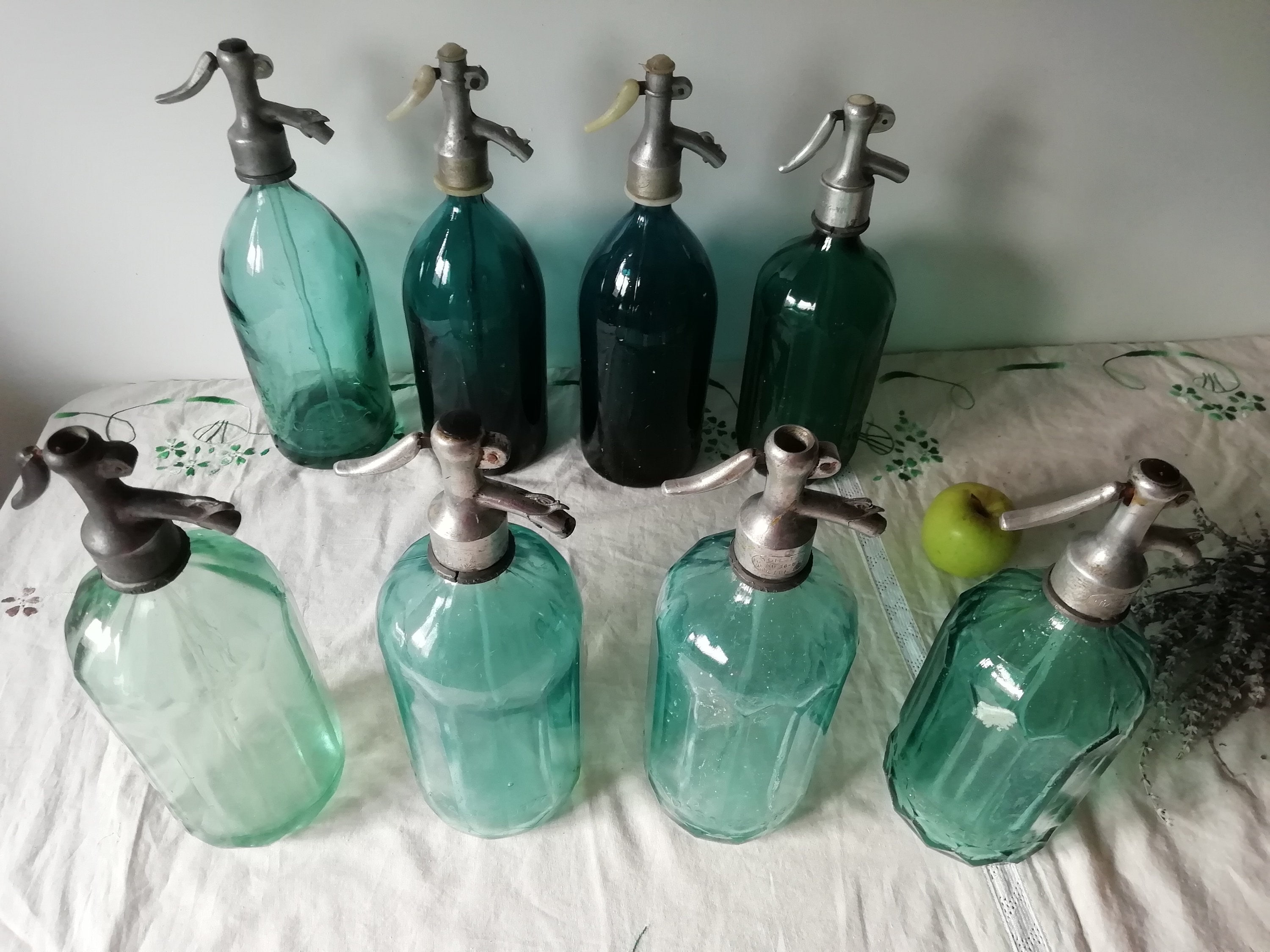 Aqua Blue Green Soda Seltzer Siphon Bottles From Romania - Etsy