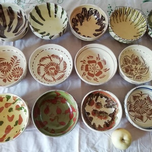 Rustic Earthenware Clay Bowls Antique Primitive Handmade - Etsy