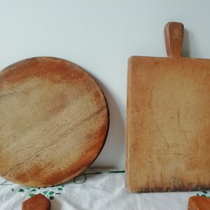 Antique Wooden Rustic Chopping Board, Vintage Round-oval-rectangular ...