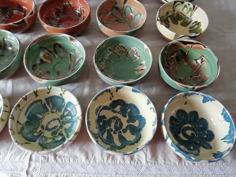 Rustic Earthenware Clay Bowls Antique Primitive Handmade - Etsy