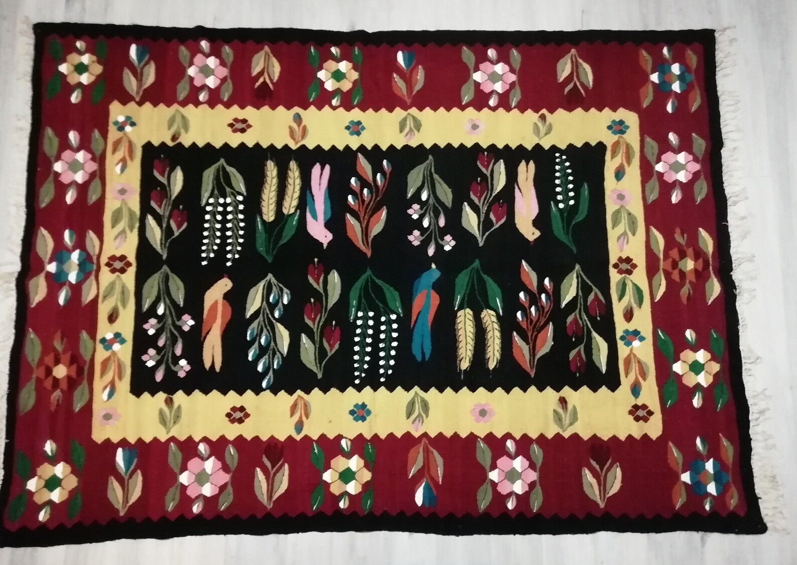 Vintage Romanian Rug Handwoven Wool Rug Handmade Wool | Etsy