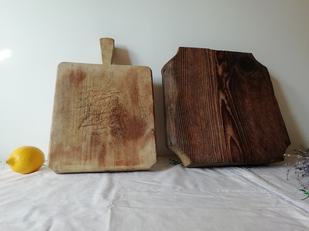 Antique Wooden Cutting Boards Rustic Chopping Board Old Serving Platter ...