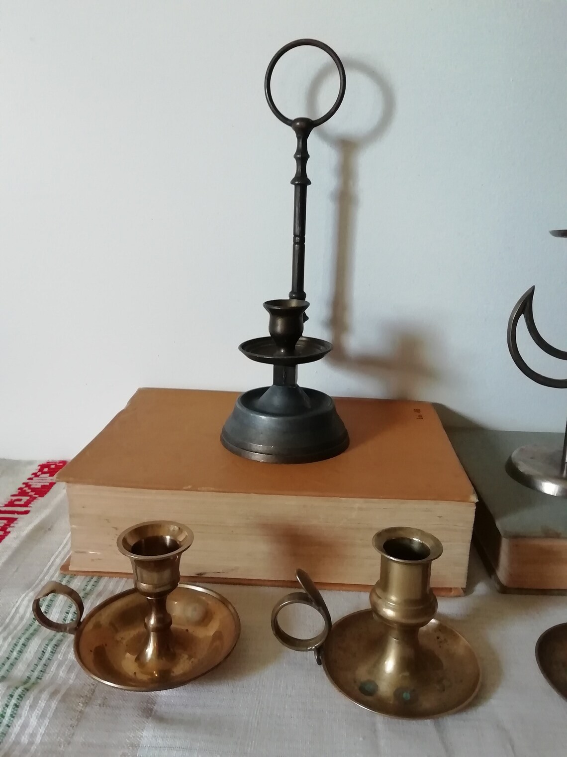 Antique Brass Candlesticks Chamber Candle Holders for Decor or - Etsy
