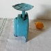 Antique Light Blue Kitchen Scale, Vintage Family Scale, Primitive ...