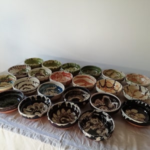 Rustic Earthenware Clay Bowls Antique Primitive Handmade - Etsy