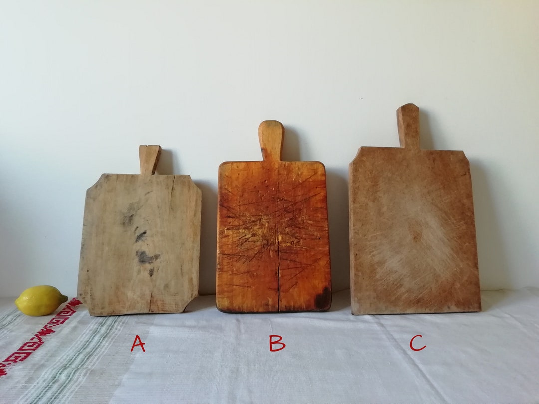 Antique Wooden Cutting Boards Rustic Chopping Board Old Serving Platter ...