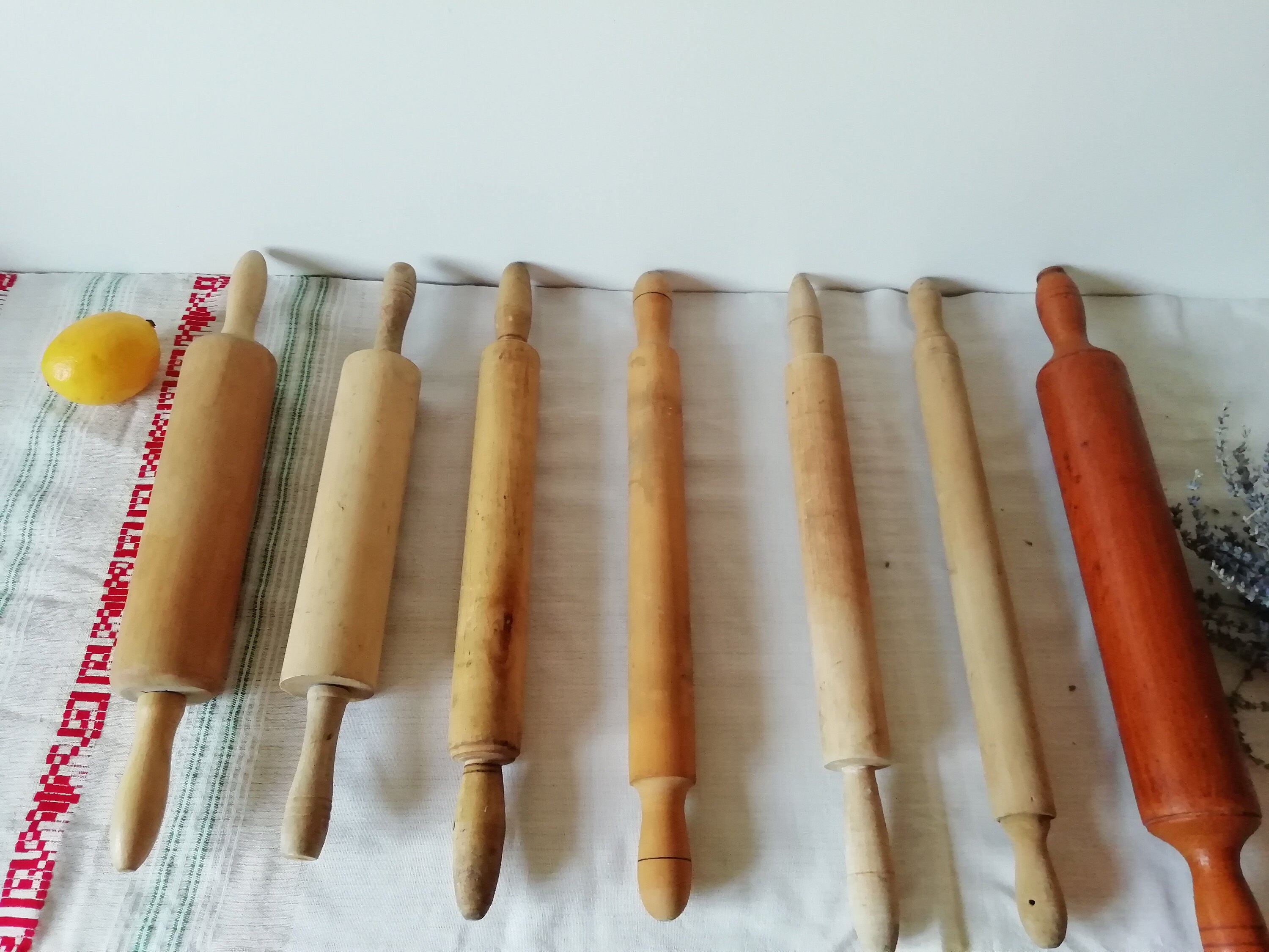 Vintage Wooden Rolling Pins Rustic Primitive Kitchen Utensils Food ...