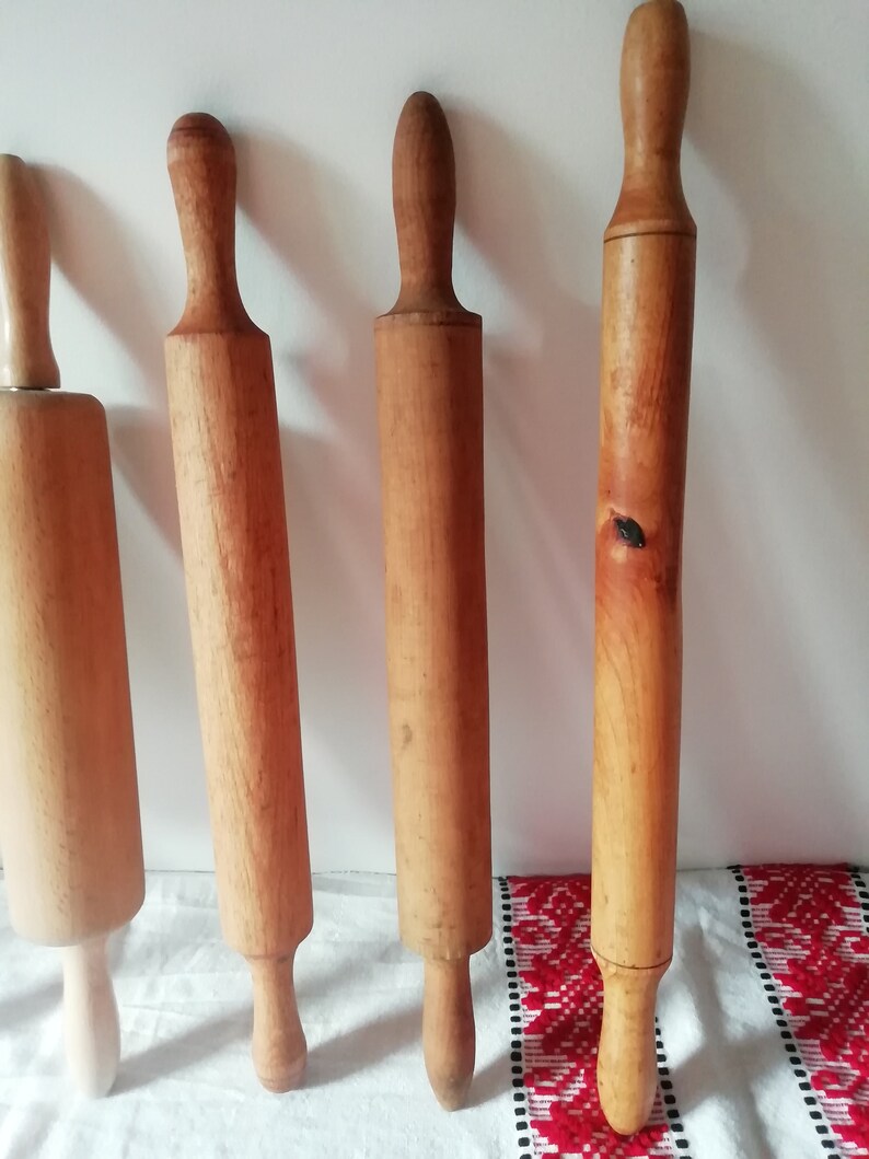 Vintage Wooden Rolling Pins Rustic Primitive Kitchen - Etsy