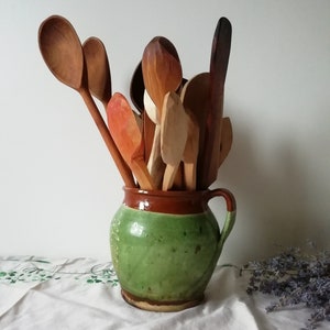 Lot of 18 Antique Wooden Kitchen Mixing Utensils Old Carved - Etsy