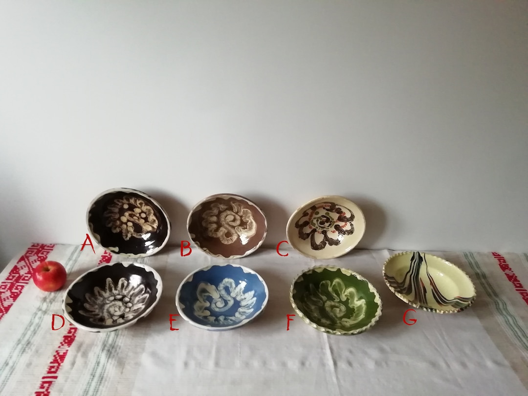 Rustic Earthenware Clay Plates Wall Hanging Decor Antique - Etsy