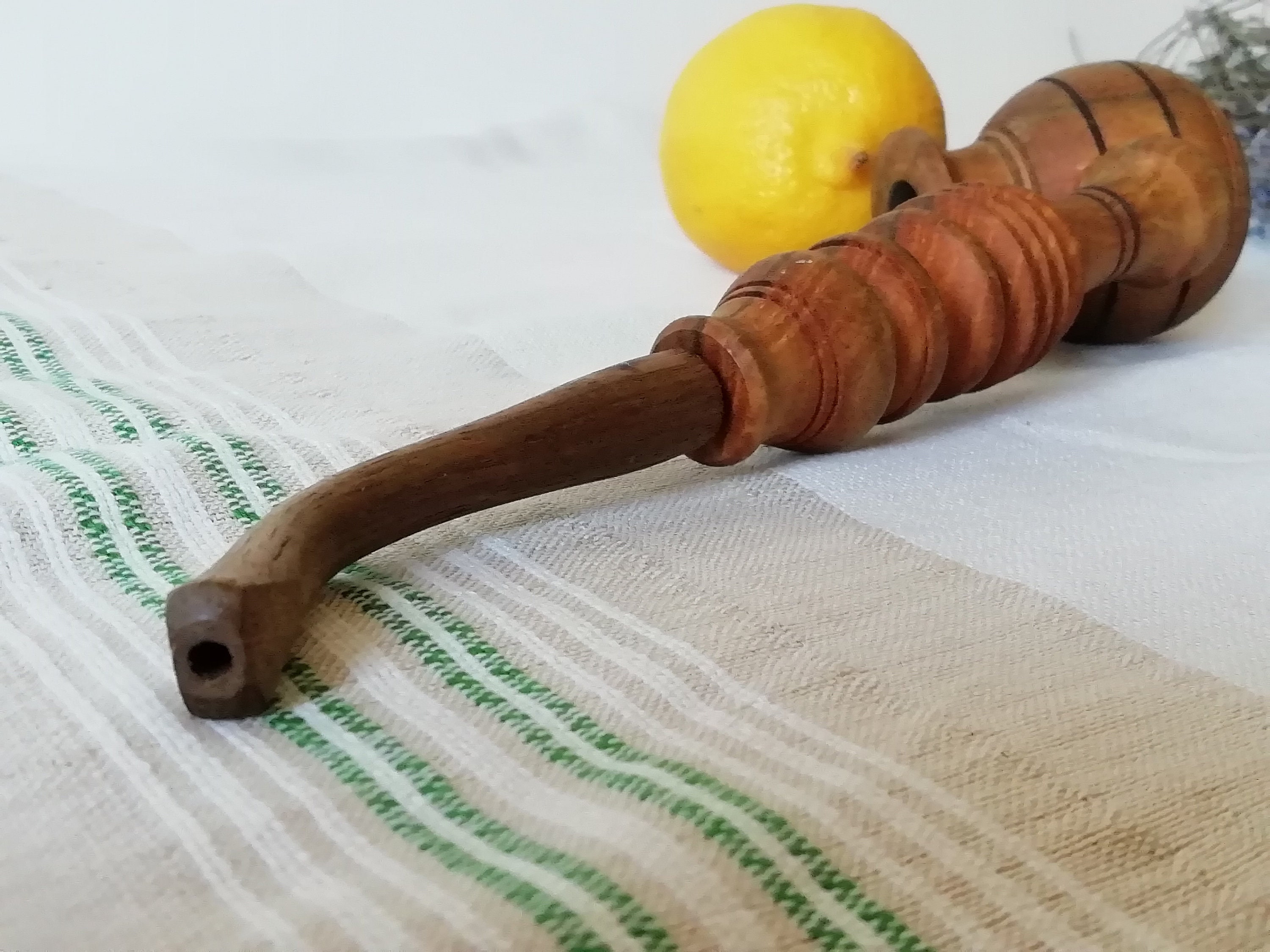 Rustic Hand Carved Wooden Smoking Pipe Collectible Vintage - Etsy
