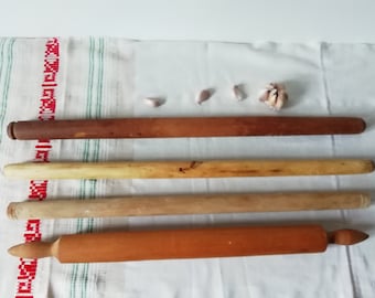 Vintage Wooden Rolling Pins Rustic Primitive Kitchen - Etsy