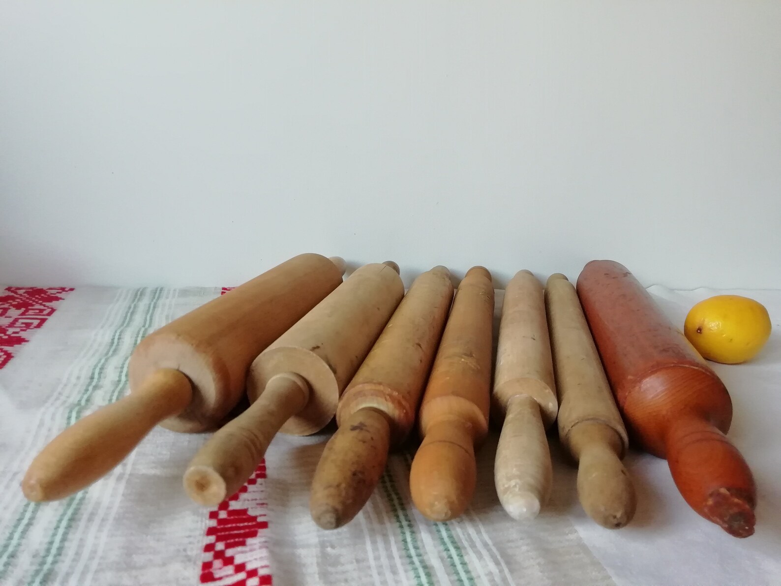 Vintage Wooden Rolling Pins Rustic Primitive Kitchen Utensils Food ...