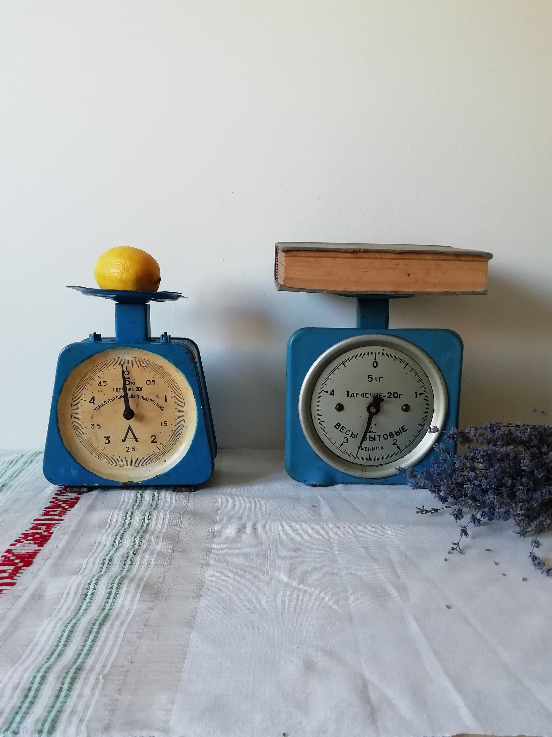 Antique Blue Kitchen Scale Vintage Family Scale Primitive - Etsy