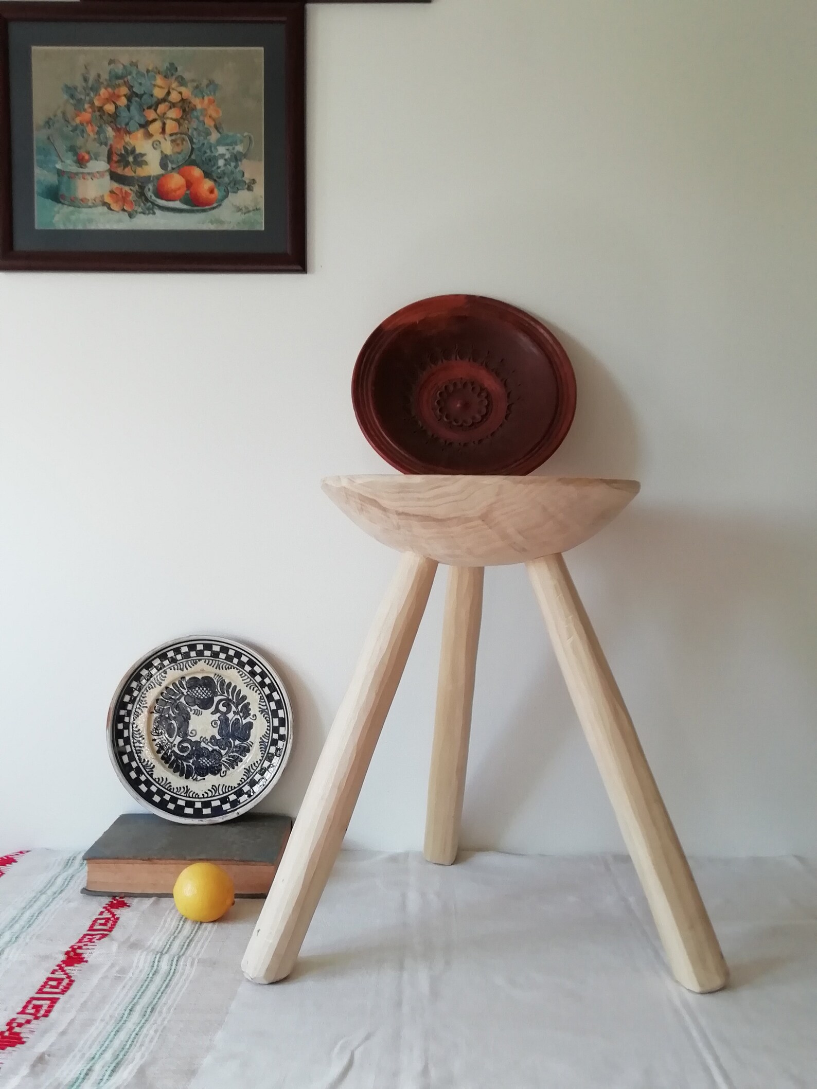 Traditional Romanian Hand Made Clay Plates Wall Hanging Decor - Etsy