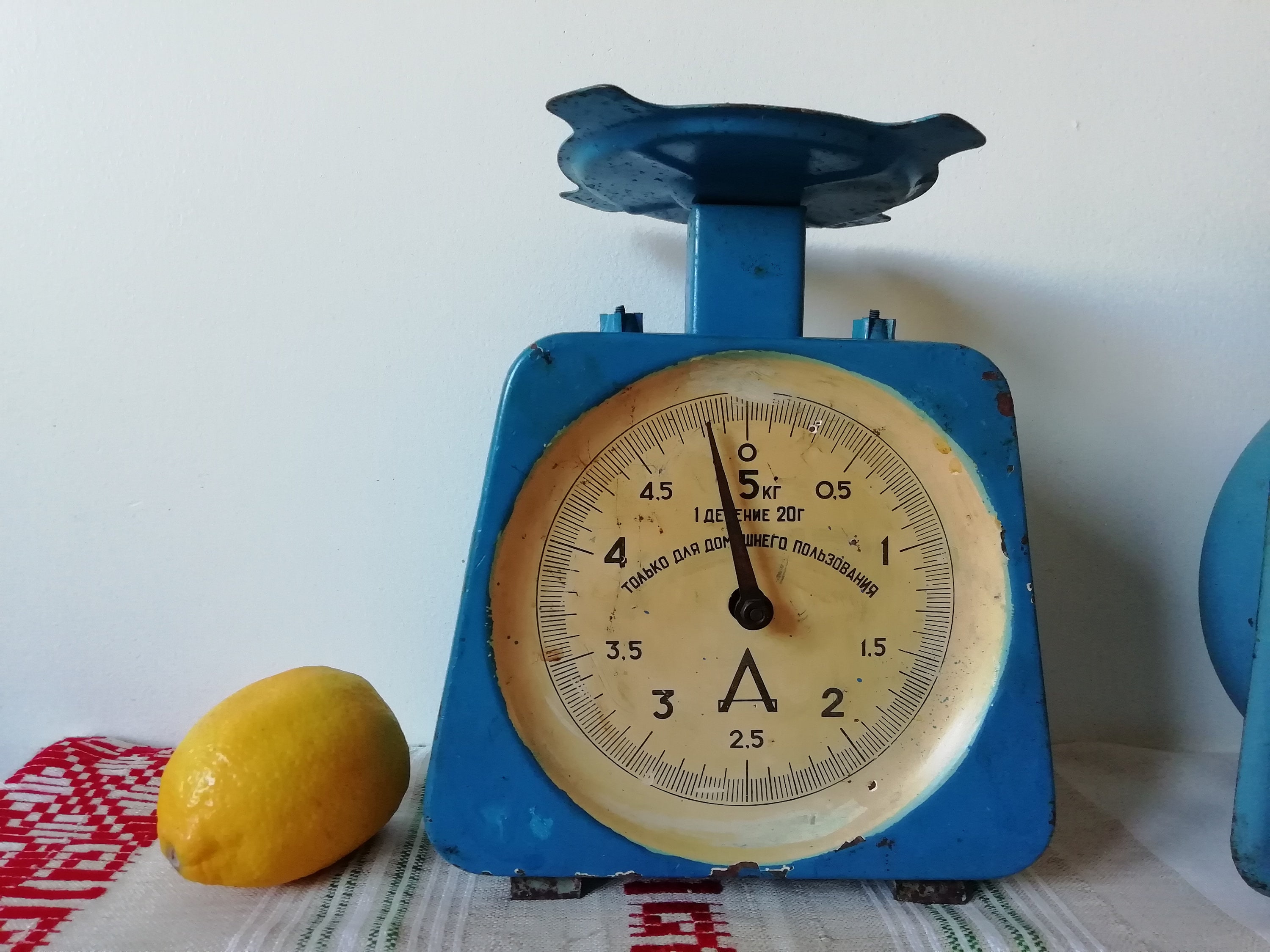 Antique Blue Kitchen Scale Vintage Family Scale Primitive - Etsy