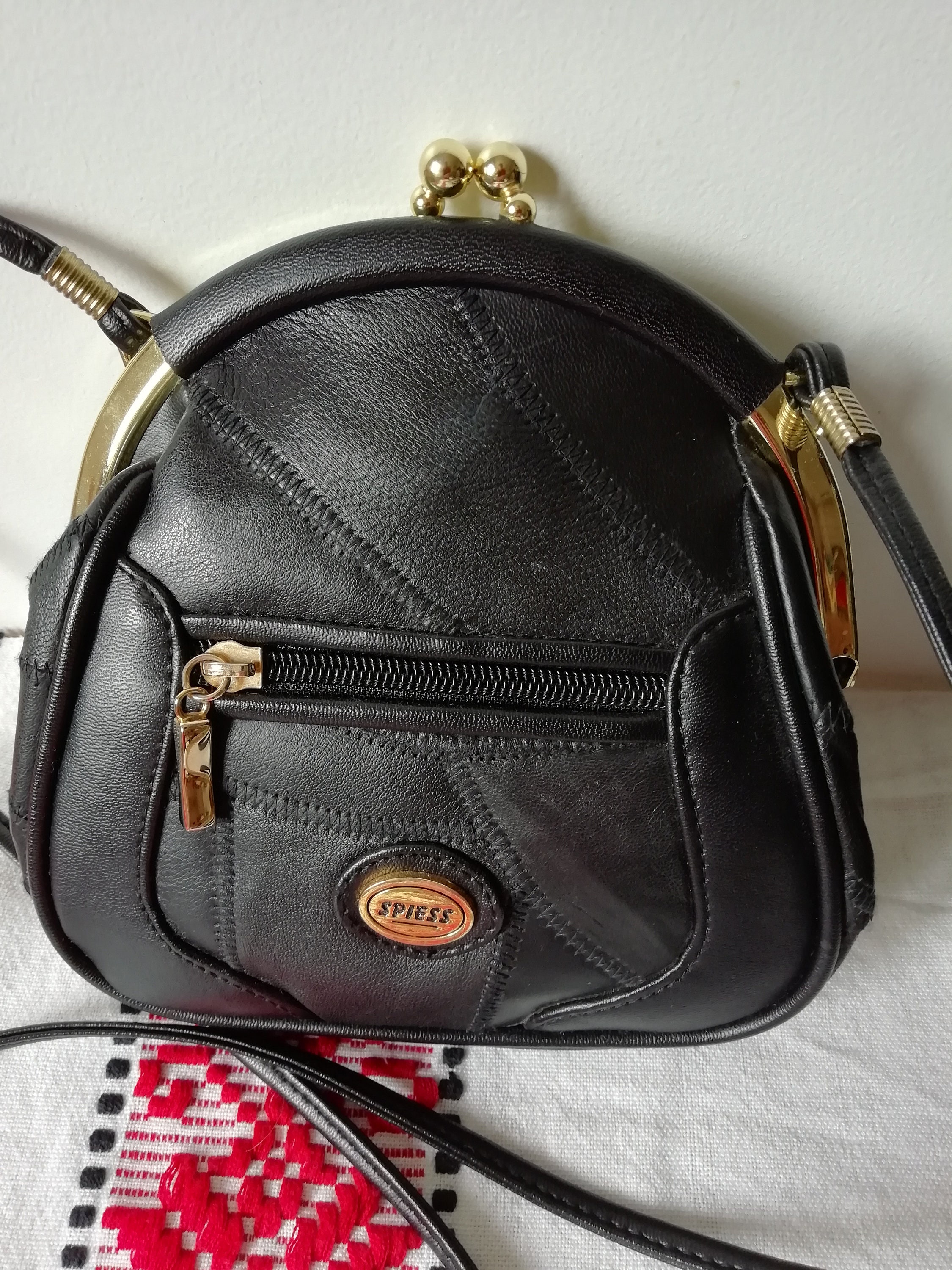 Vintage Genuine Leather Shoulder Bags 90's Spiess Germany - Etsy