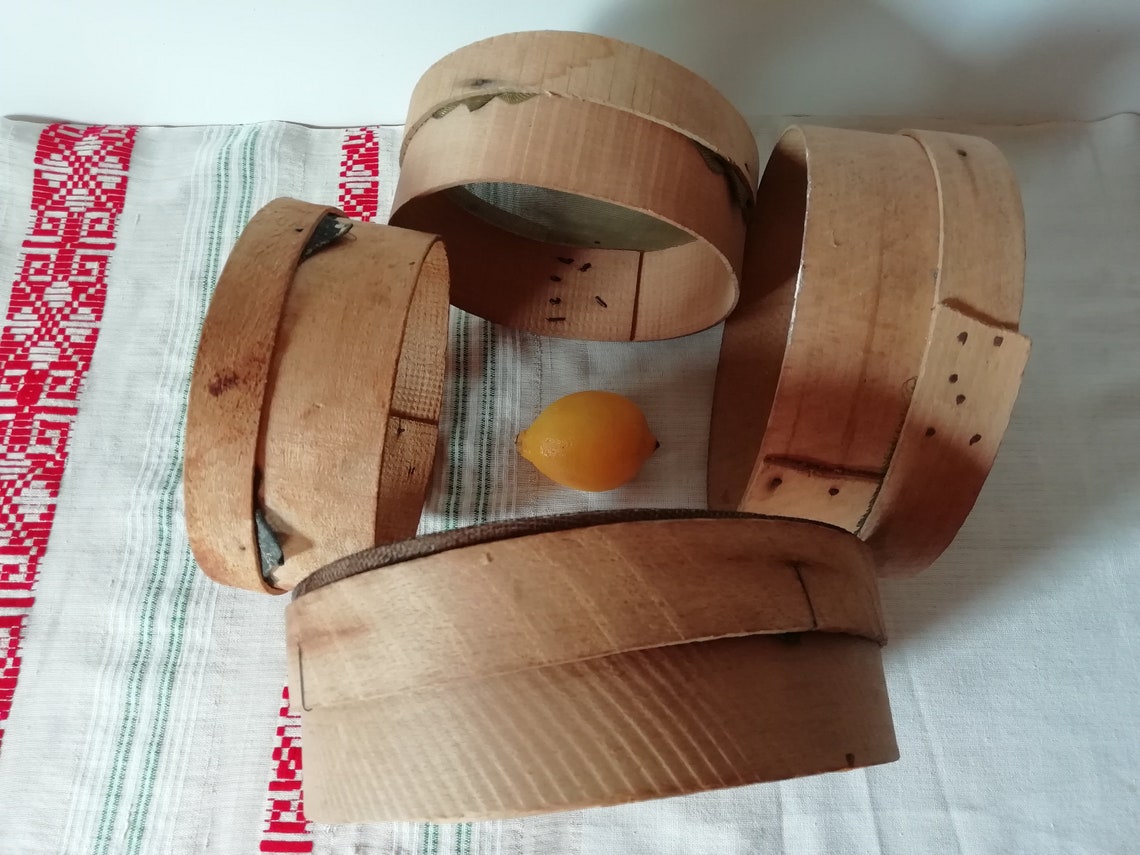 Rustic Wooden Corn Flour Sieve Antique Primitive Round - Etsy