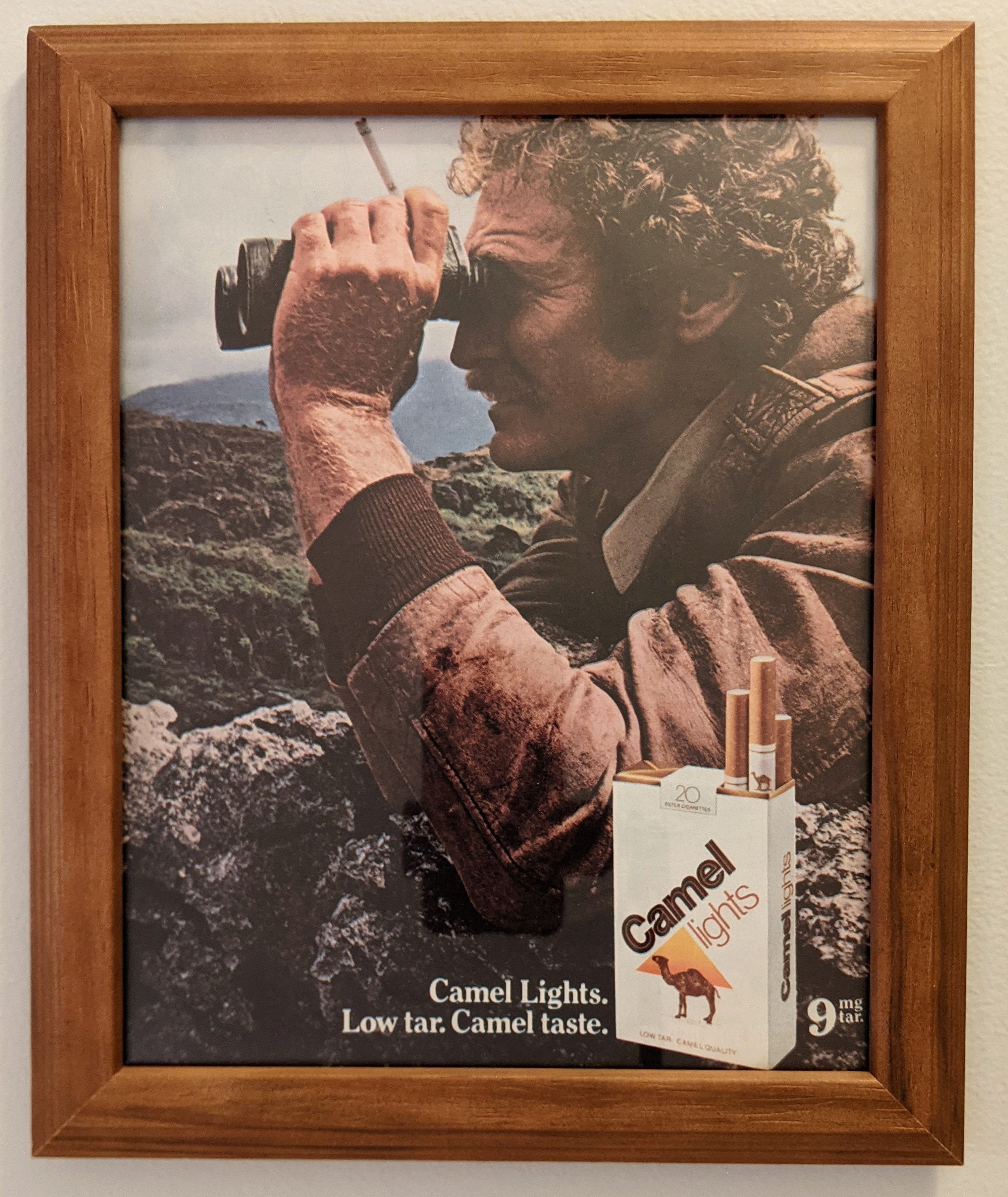 1980 Camel Lights Cigarette Framed Vintage Ad - Vintage Cigarette Ad - Etsy