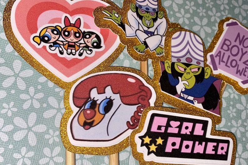 Powerpuff Girls Inspired Cupcake Toppers - Etsy