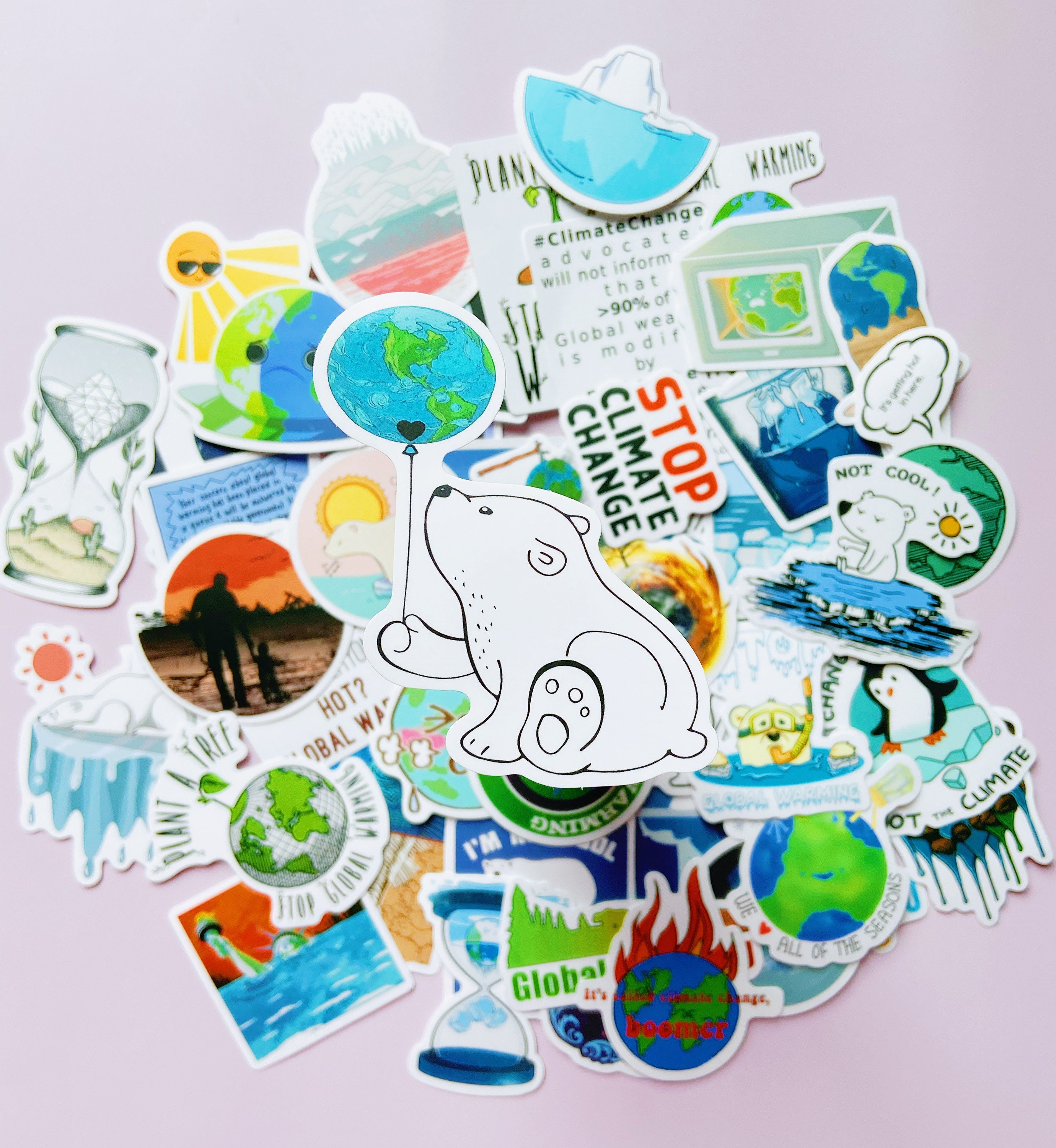 Global Warming Sticker Pack-Climate Change Stickers-Polar | Etsy