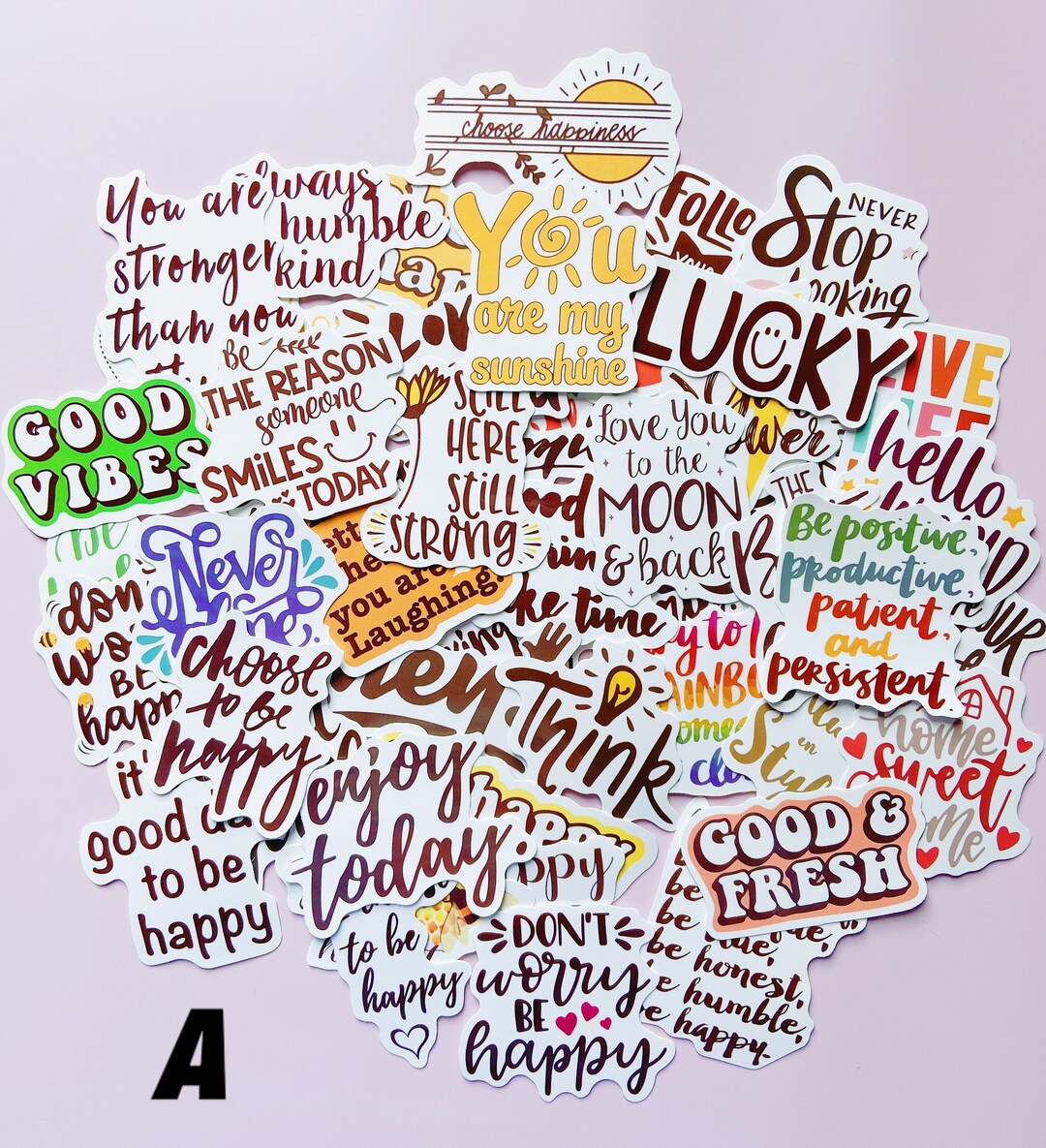 Inspirational Waterproof Quotes Sticker Pack-encouragement-glossy-study ...