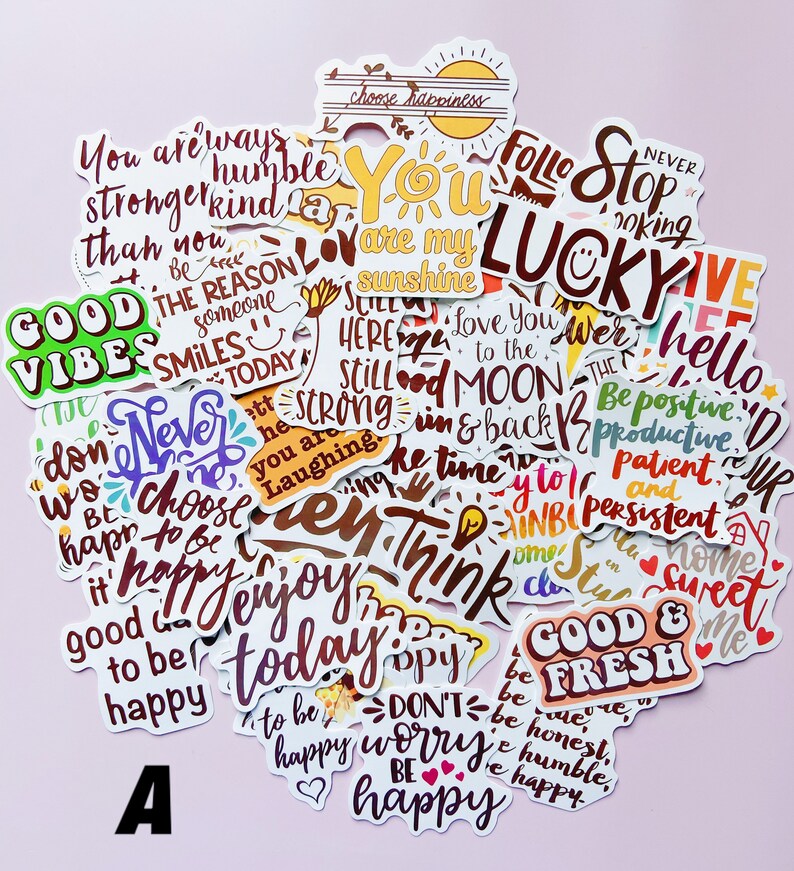 Inspirational Waterproof Quotes Sticker - Etsy