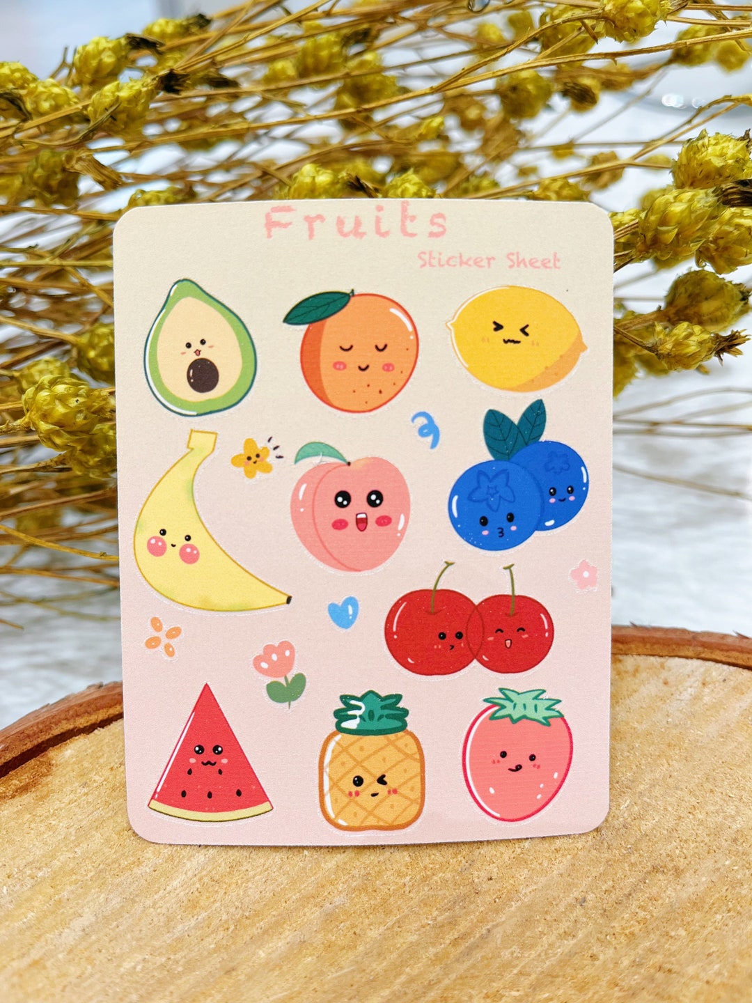 Cute Fruit Sticker Sheet-kawaii Fruit Stickers-bullet Journals-planner ...