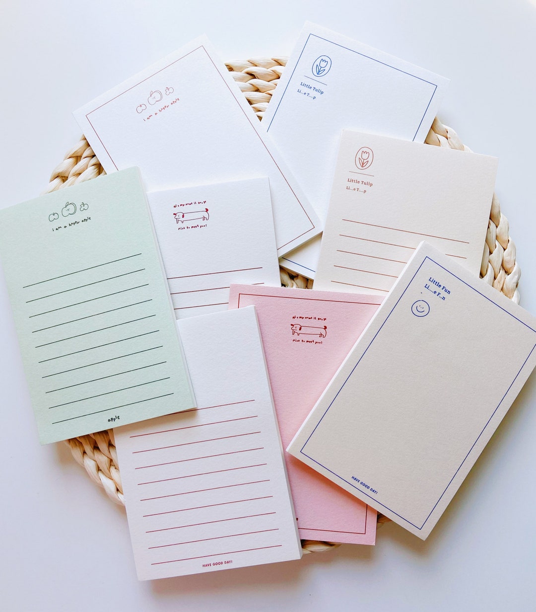 Simple Notepads-memopad-lined Paper-scratch Pad-stationary-scrapbooking ...