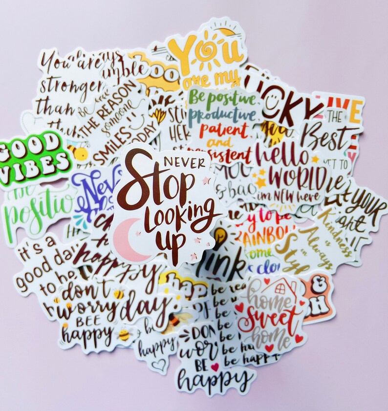 Inspirational Waterproof Quotes Sticker - Etsy