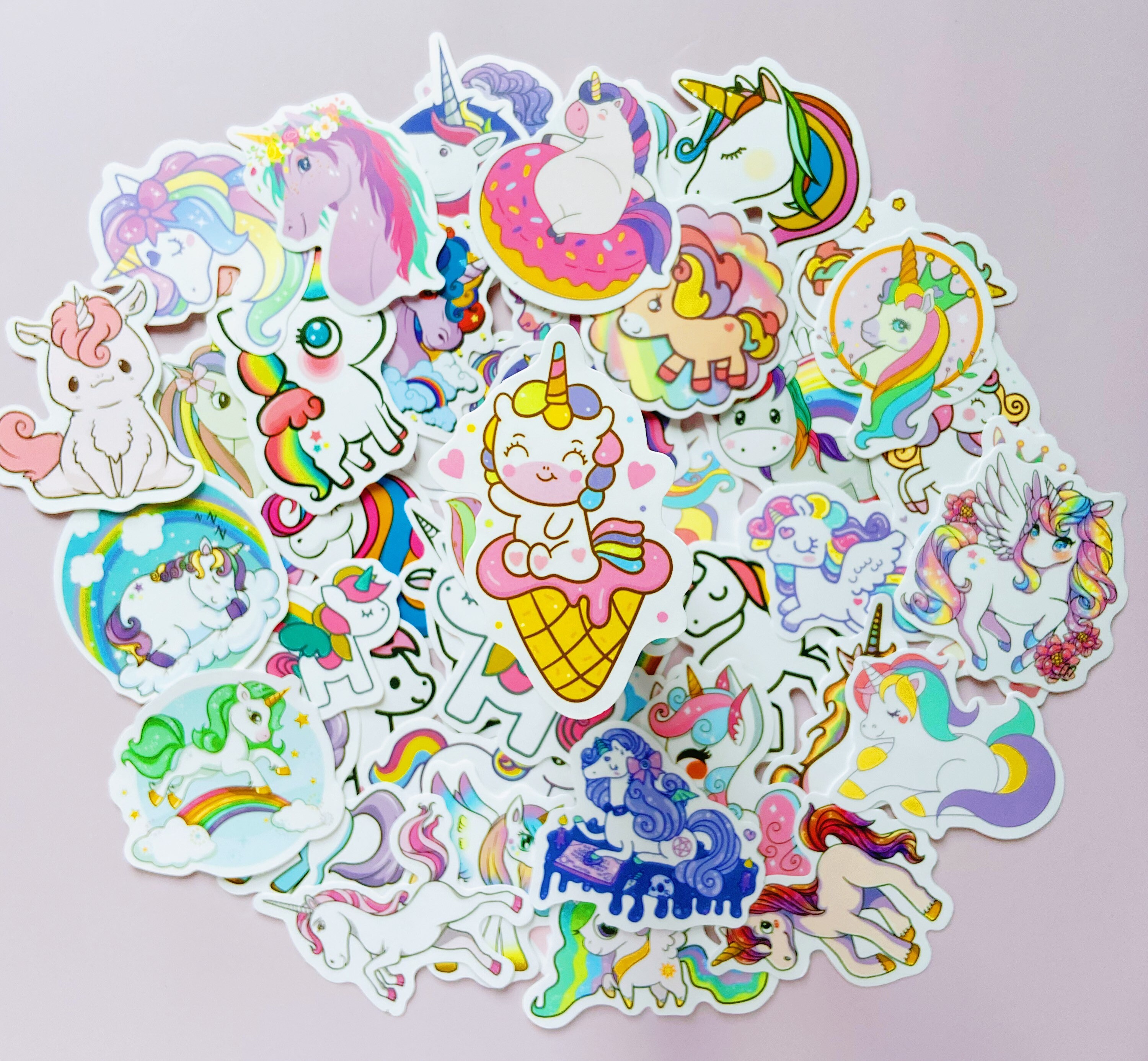 Cute Unicorn Sticker Pack Waterproof Stickers | Etsy