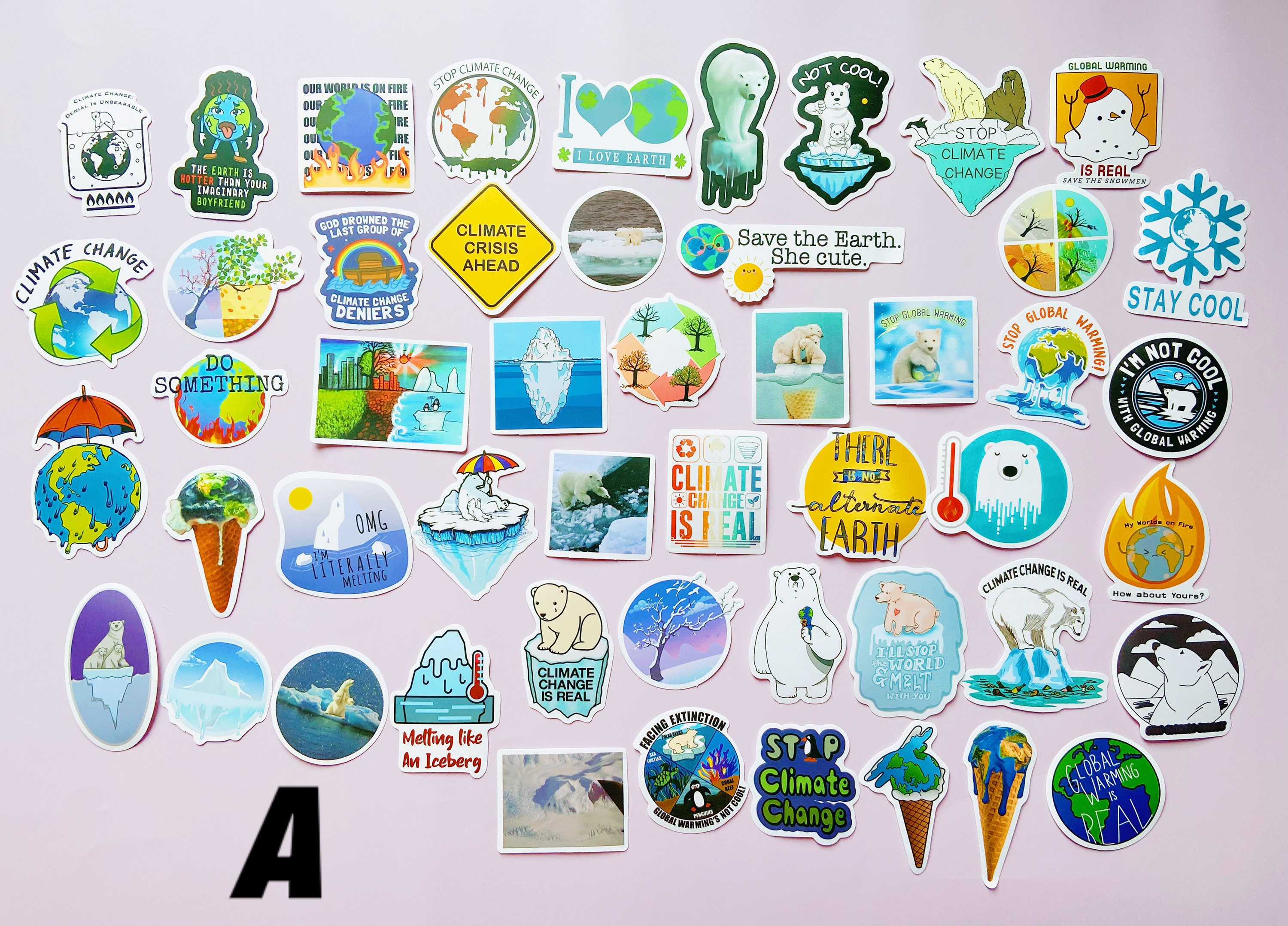 Global Warming Sticker Pack-climate Change Stickers-polar | Etsy