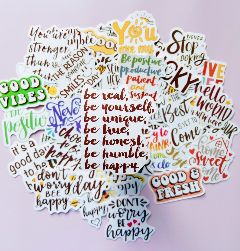 Inspirational Waterproof Quotes Sticker - Etsy