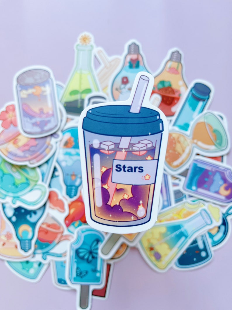 Aesthetic Bottle Sticker Pack-aesthetic Drink-vsco - Etsy