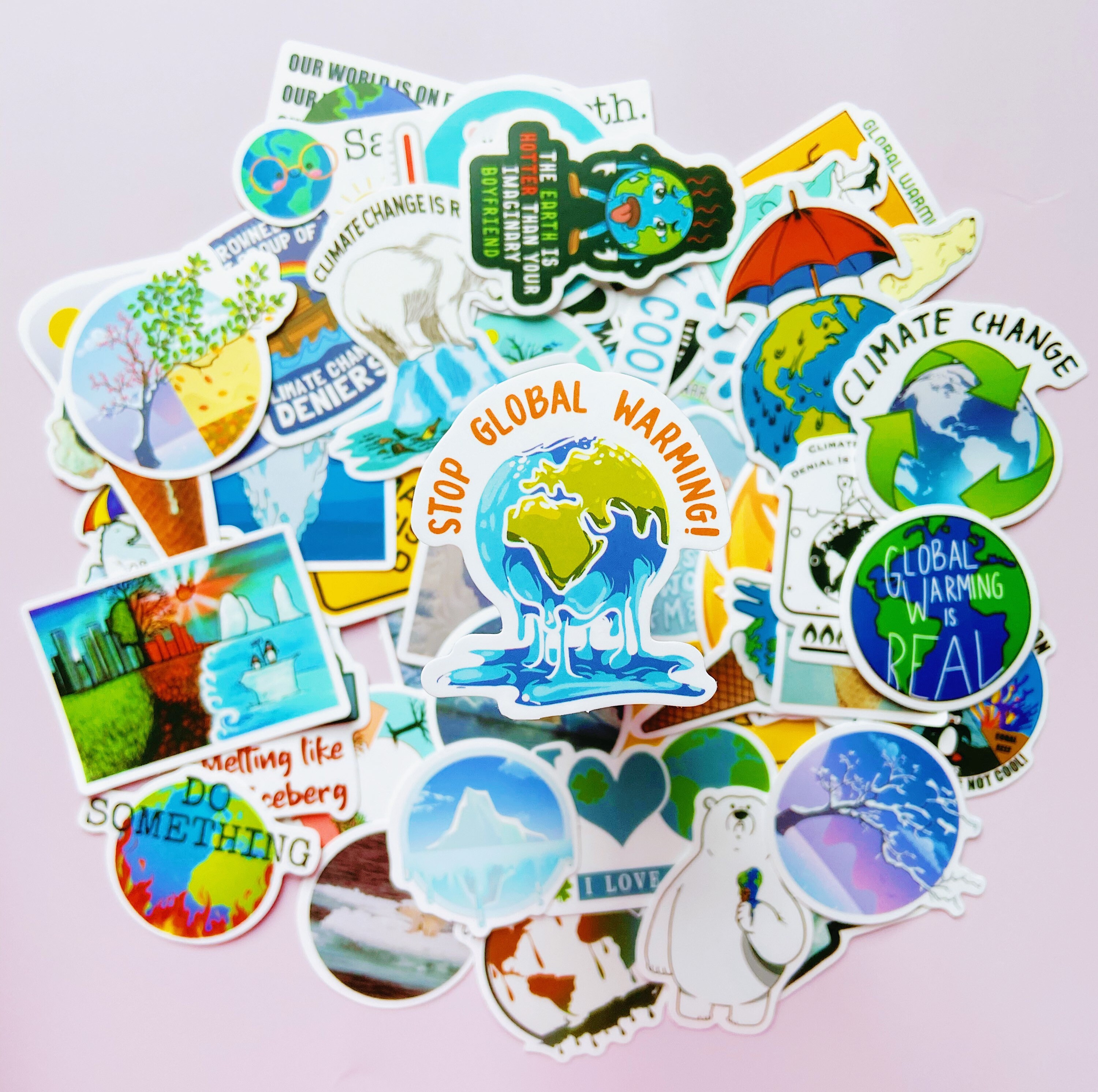 Global Warming Sticker Pack-climate Change Stickers-polar | Etsy Canada