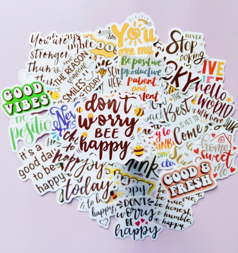 Inspirational Waterproof Quotes Sticker - Etsy