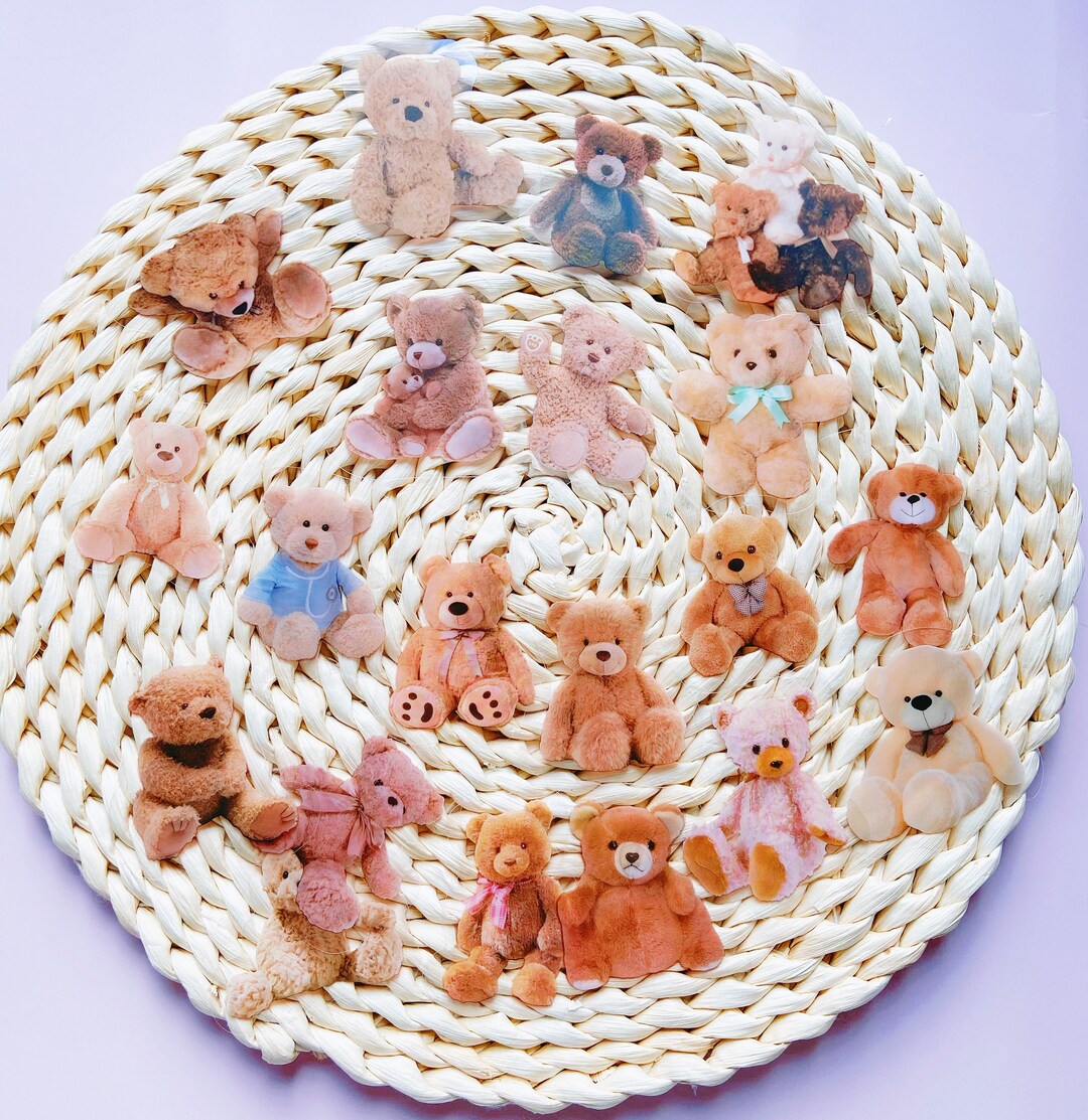 Kawaii Teddy Bear Sticker Pack-cute Cuddly Toy - Etsy