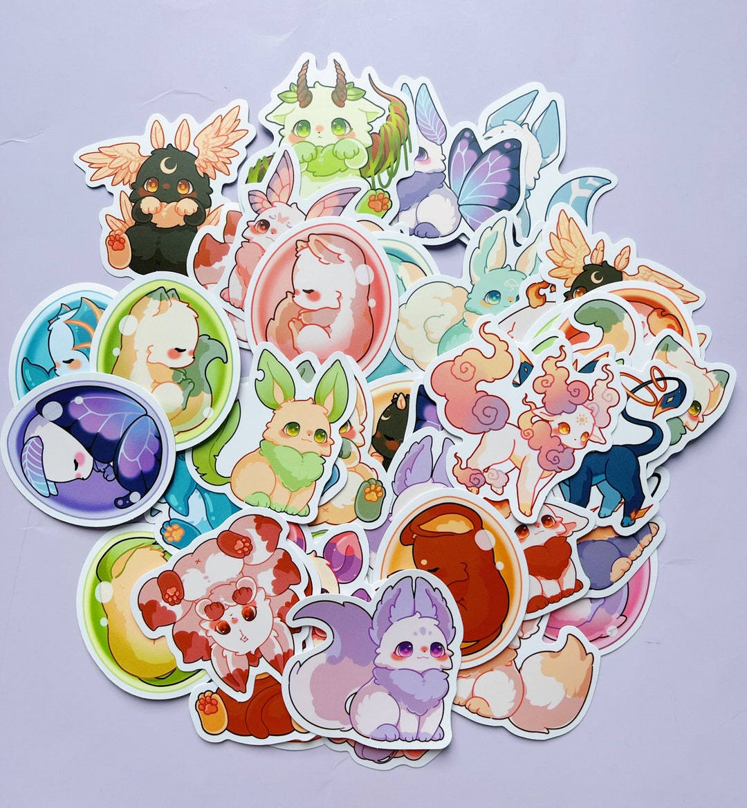 Cute Fox Sticker Pack-waterproof Stickers-packaging Stickers - Etsy