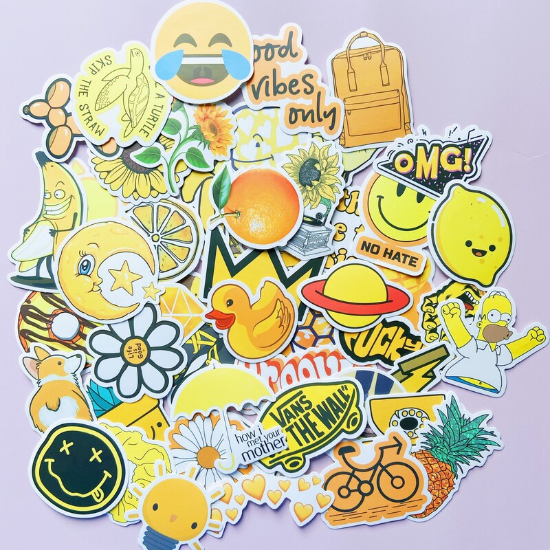 Yellow Stickers - Etsy