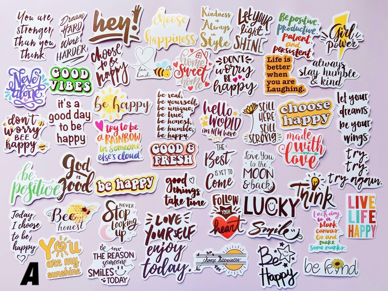 Inspirational Waterproof Quotes Sticker - Etsy