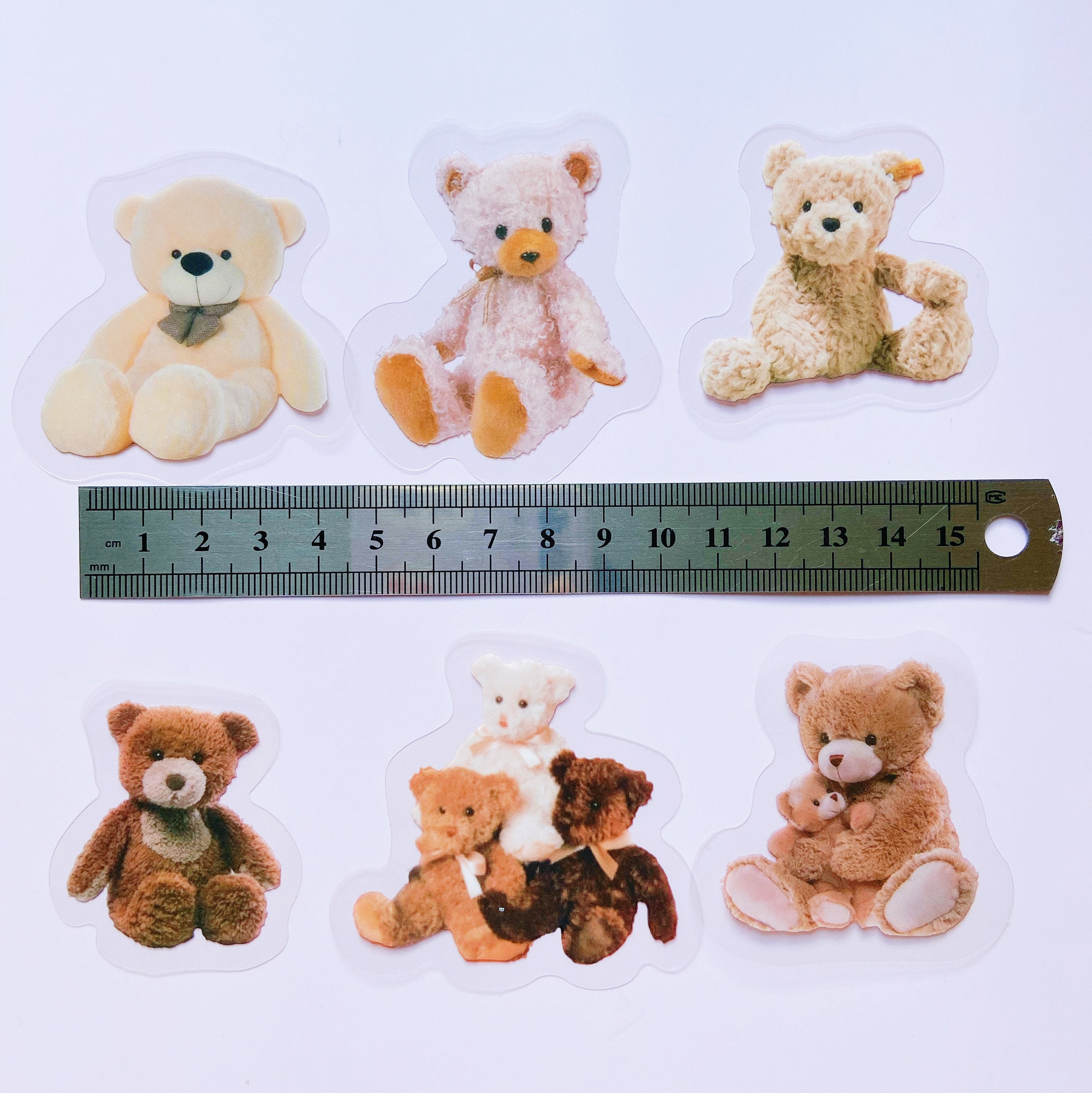 Kawaii Teddy Bear Sticker Pack-cute Cuddly Toy - Etsy